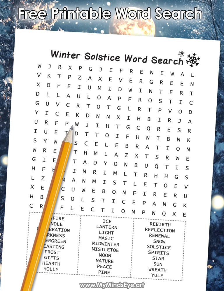 Winter Solstice Word Search: A Fun Activity for the Season